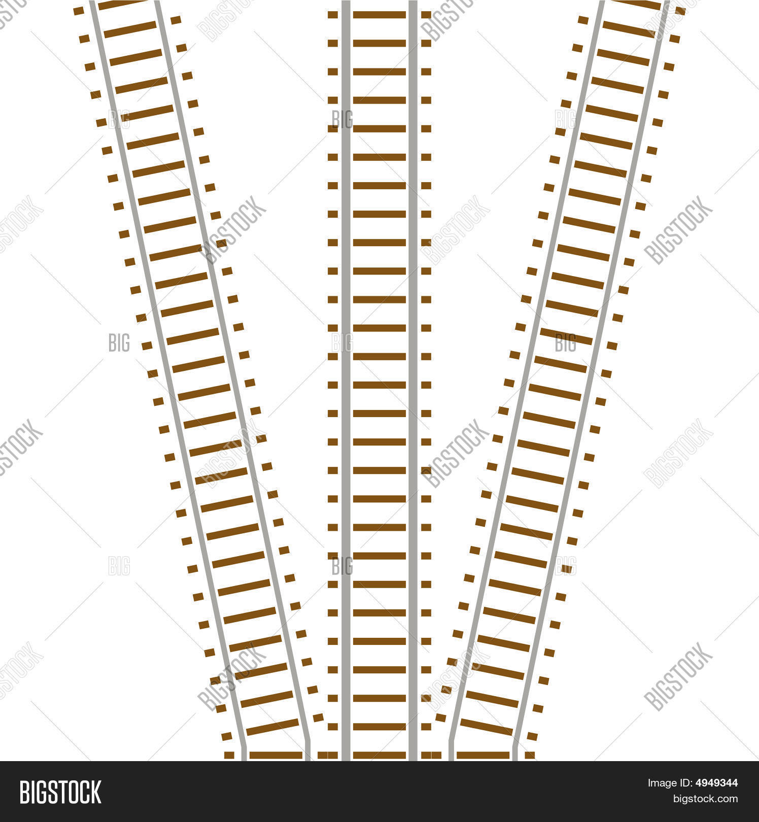 Set Railway Track Vector & Photo (Free Trial) | Bigstock