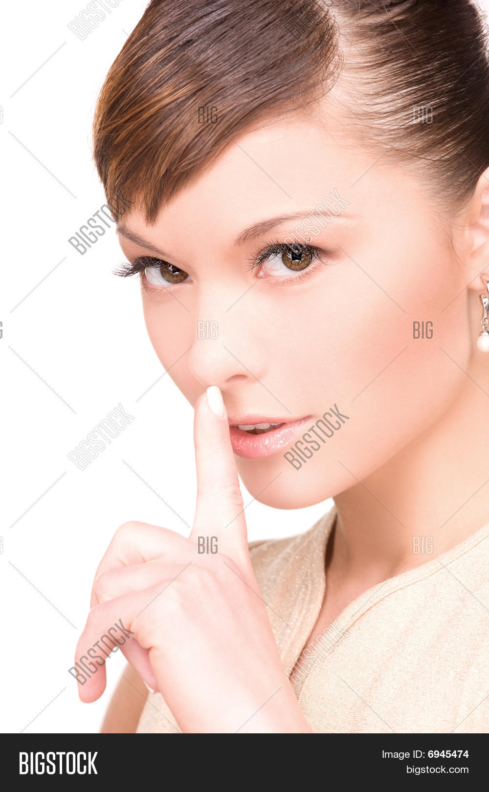 Finger On Lips Image & Photo (Free Trial) | Bigstock
