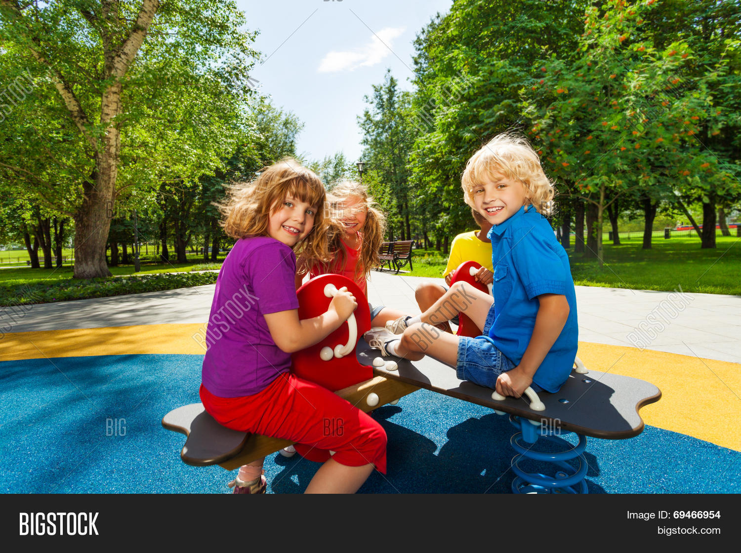 Kids Sit On Playground Image & Photo (Free Trial) | Bigstock