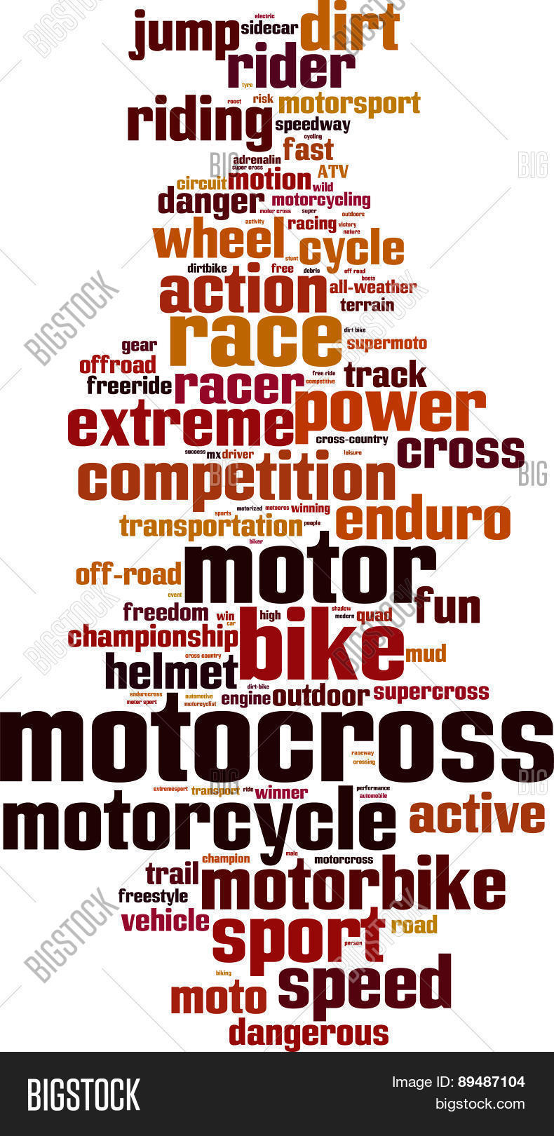 Motocross Word Cloud Vector & Photo (Free Trial) | Bigstock