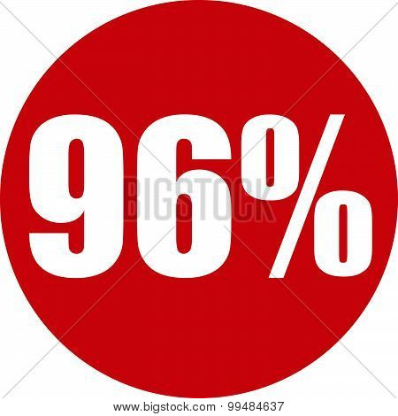 96 Percent Icon Vector & Photo (Free Trial) | Bigstock