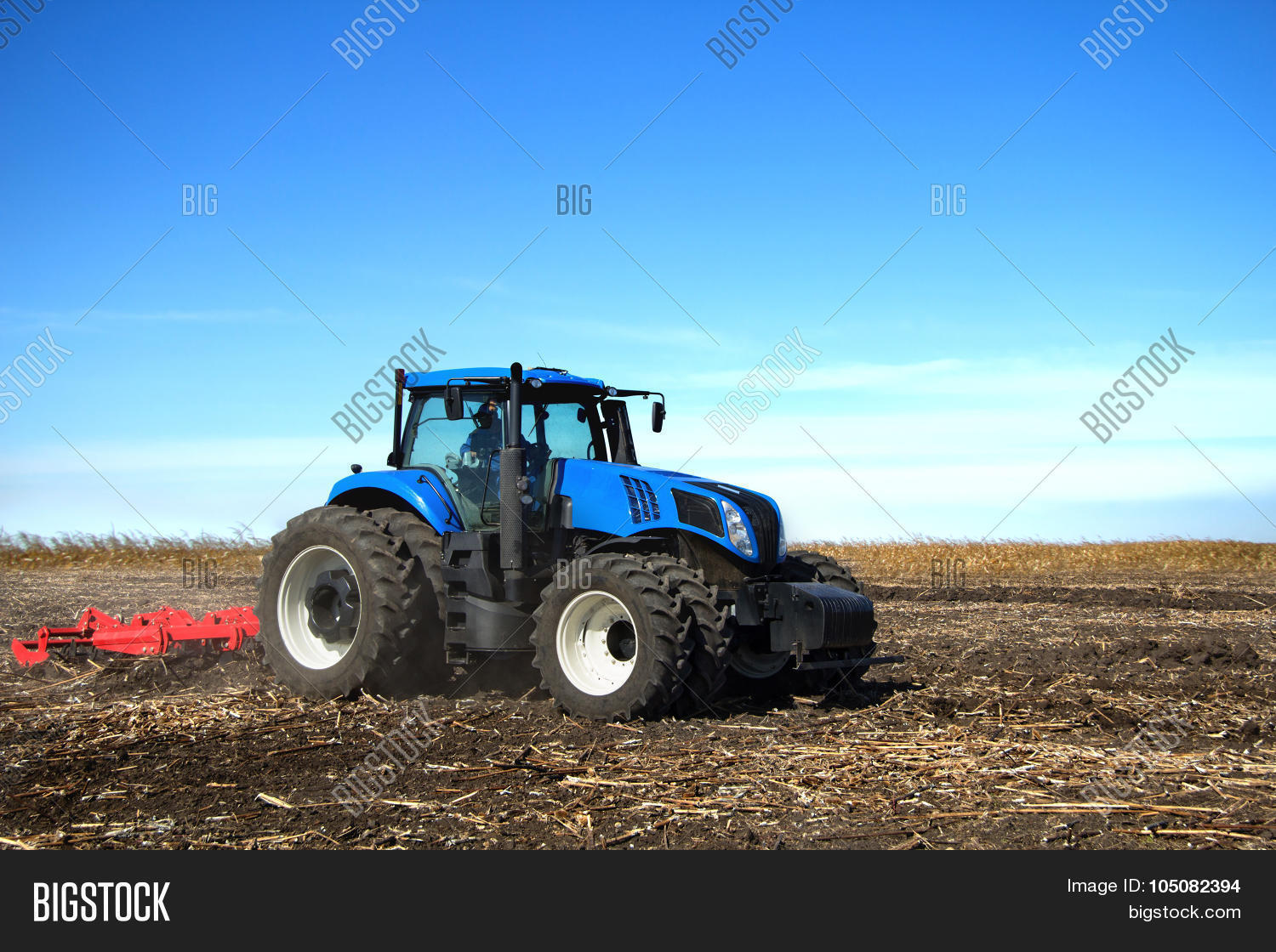Tractor Plowing Field Image & Photo (Free Trial) | Bigstock