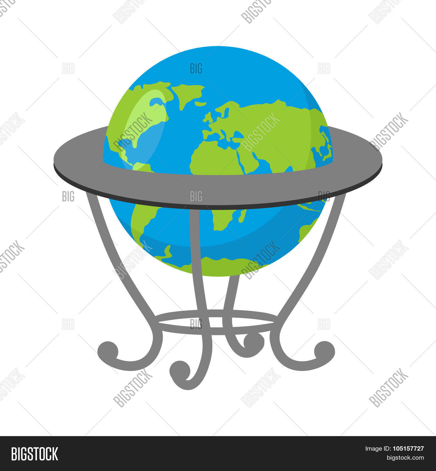 Globe On Stand. Model Vector & Photo (Free Trial) | Bigstock