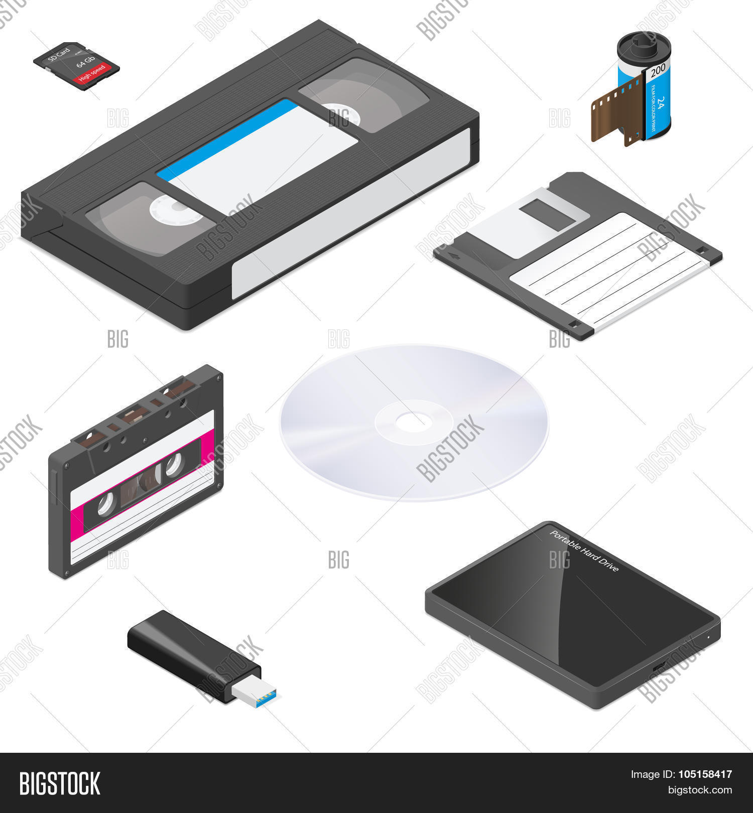 Storage Media Actual Vector & Photo (Free Trial) | Bigstock