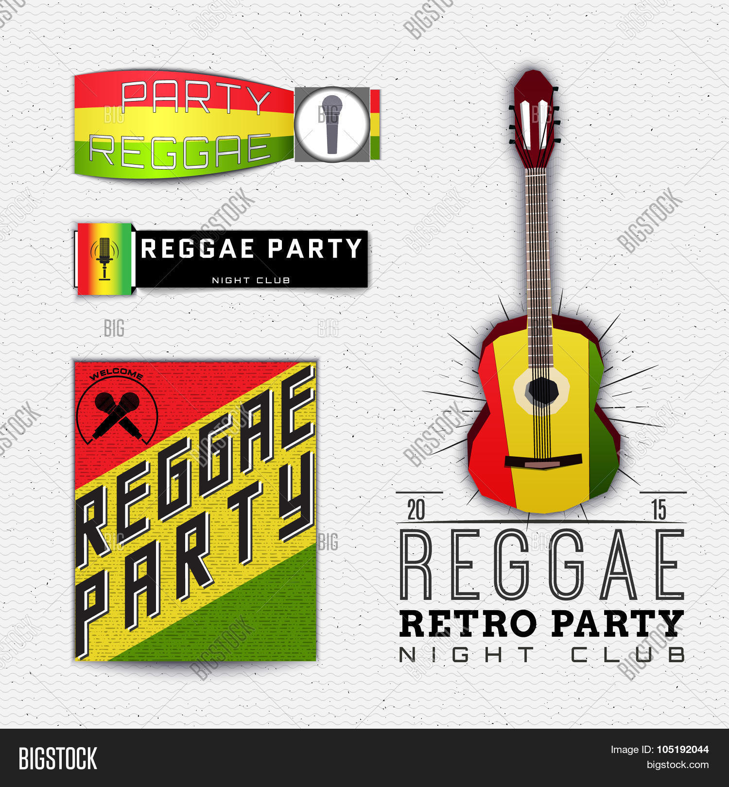 Reggae Party Insignia Vector & Photo (Free Trial) | Bigstock