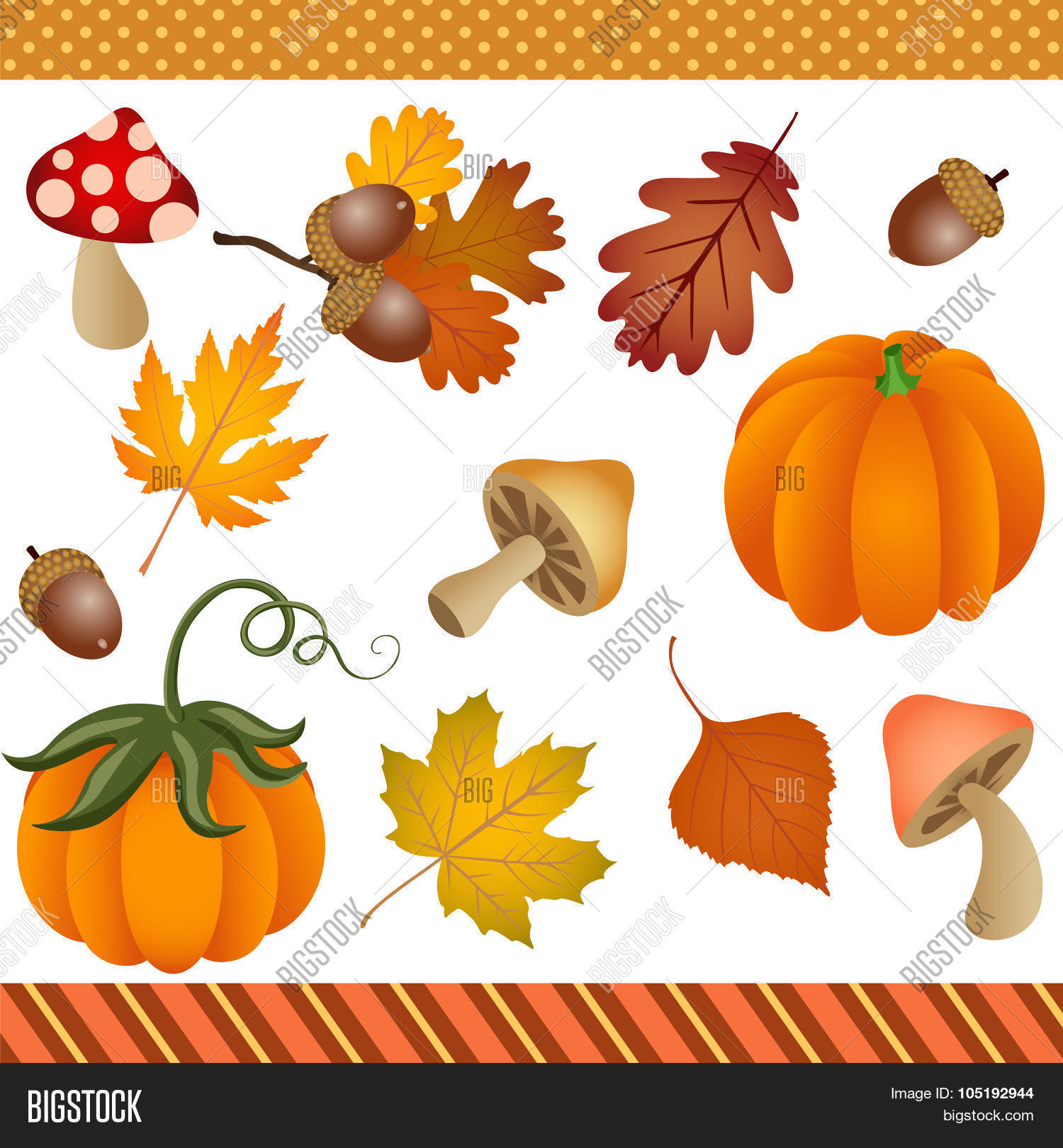Fall Autumn Clipart Vector & Photo (Free Trial) | Bigstock