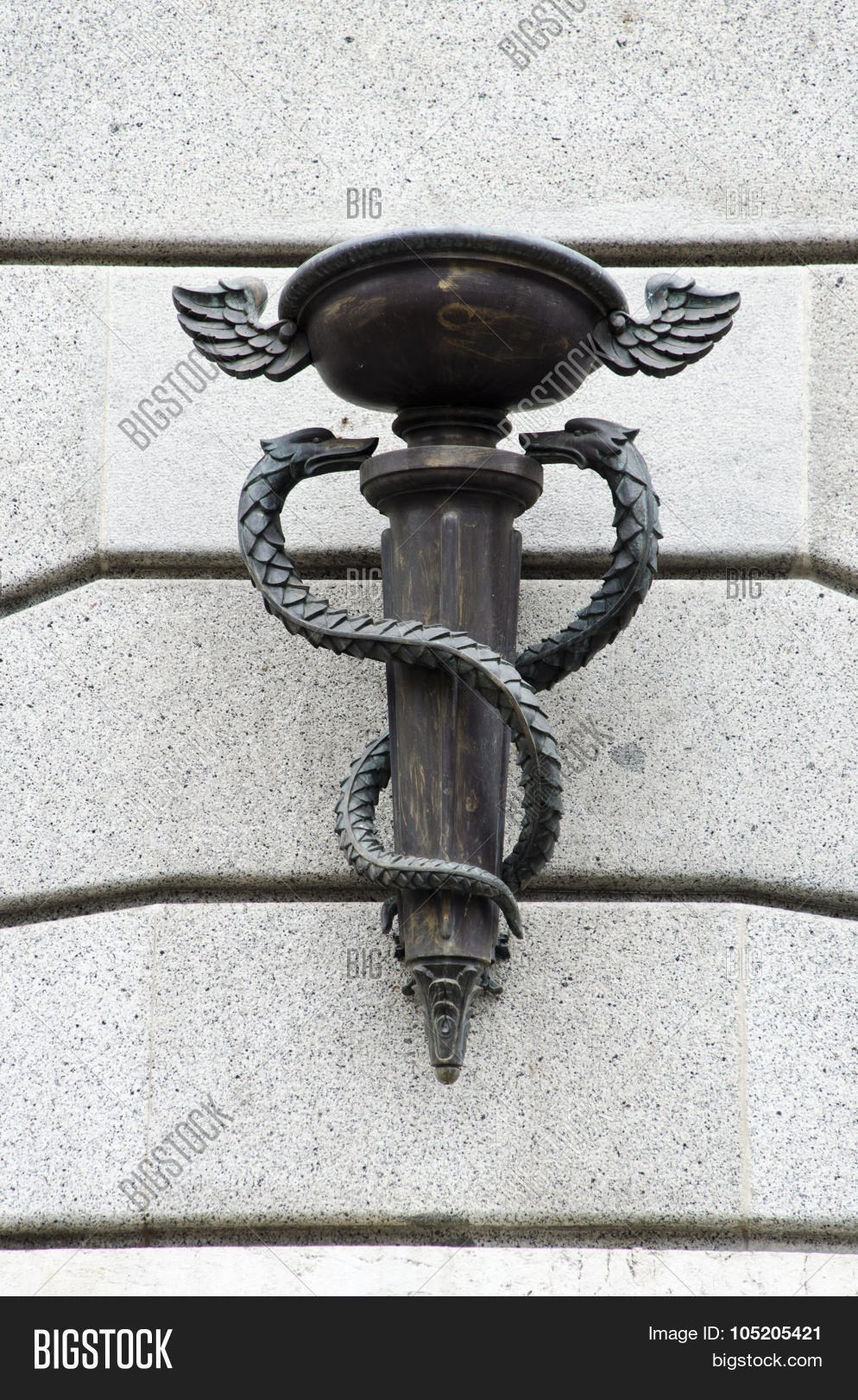 Imagen y foto Torch Two Snakes (prueba gratis) | Bigstock