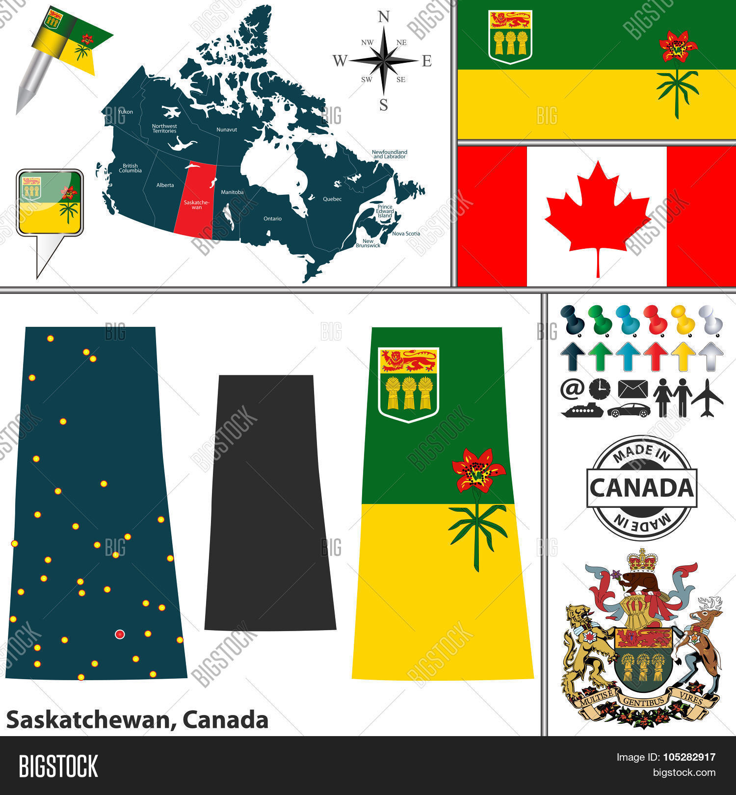 Map Saskatchewan, Vector & Photo (Free Trial) | Bigstock