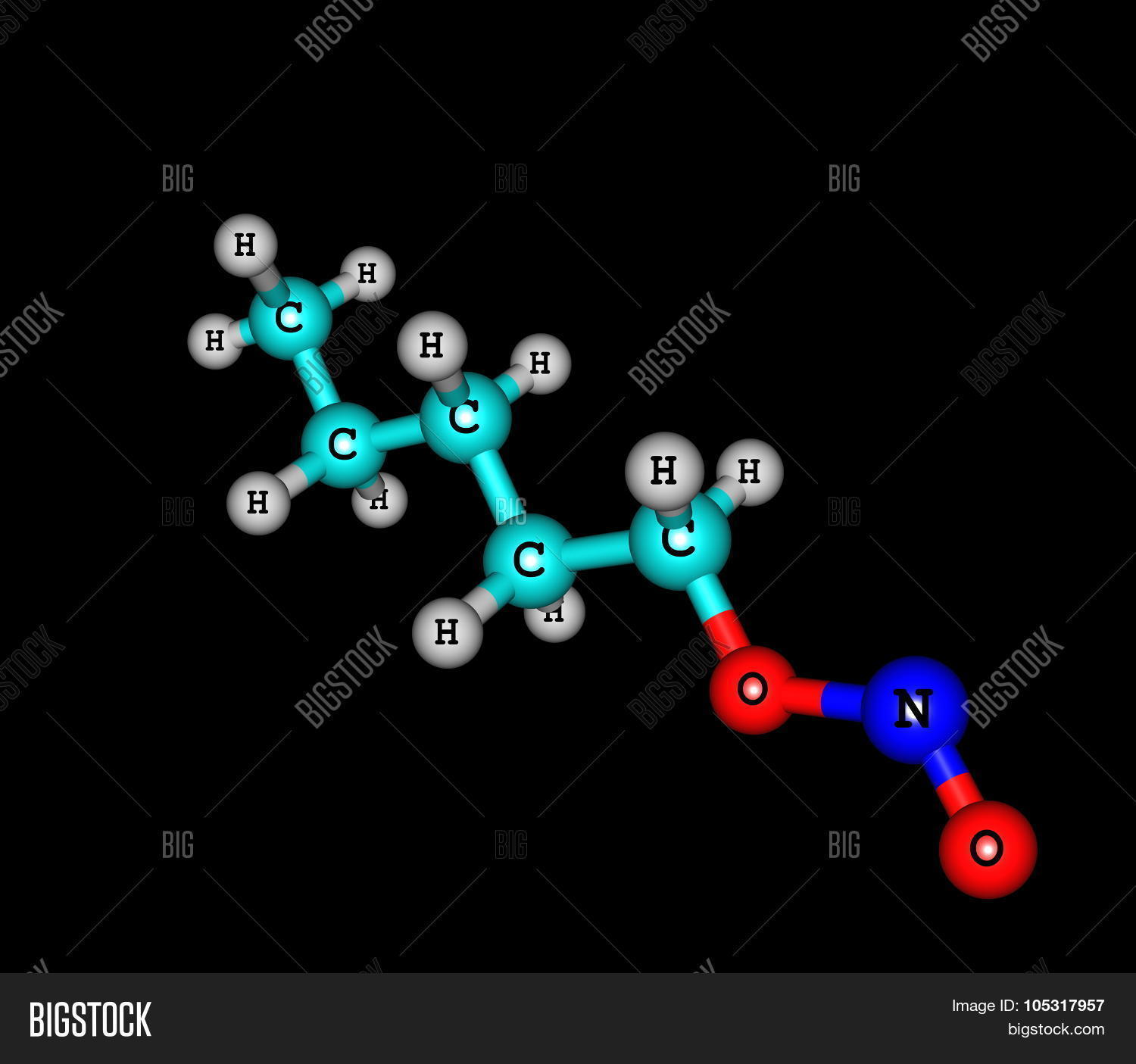 Amyl Nitrite Molecular Image & Photo (Free Trial) | Bigstock