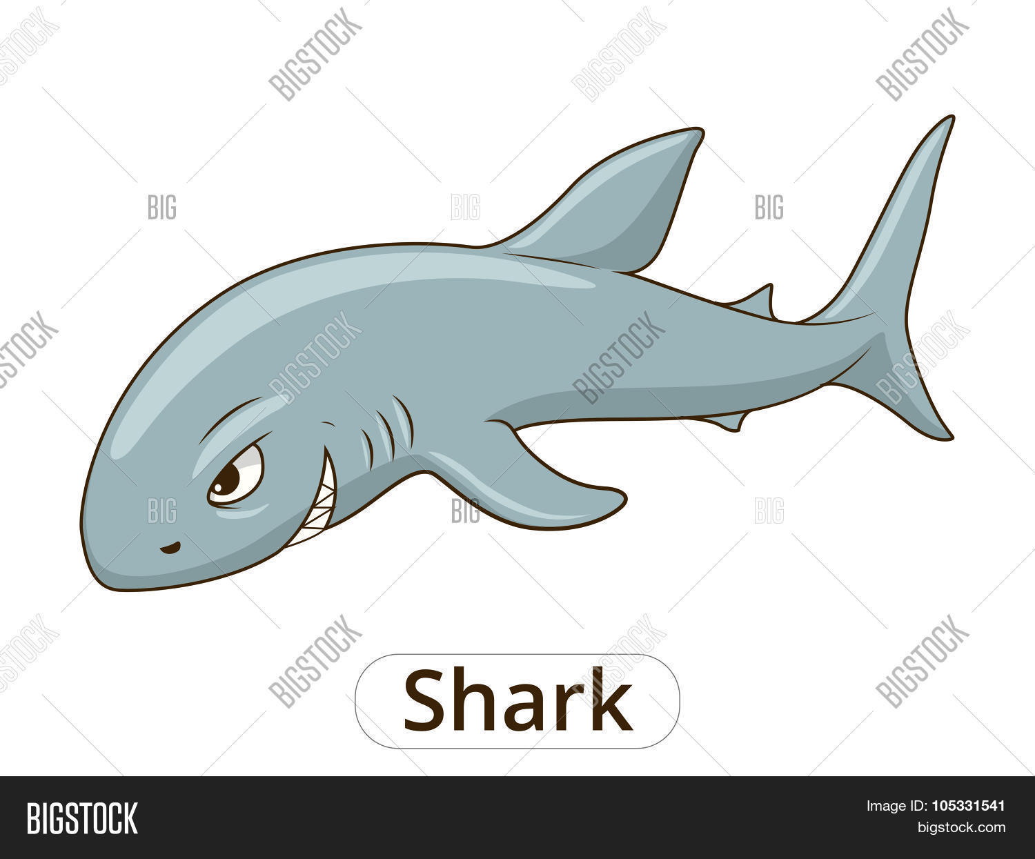 Shark Sea Animal Fish Vector & Photo (Free Trial) | Bigstock