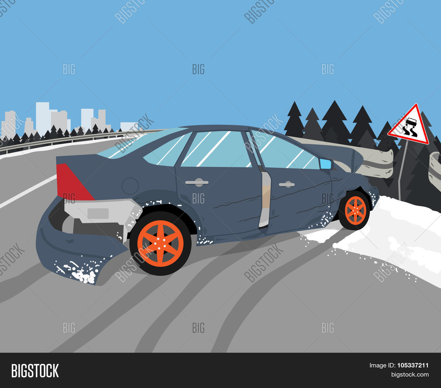 Driver Lost Control Vector & Photo (Free Trial) | Bigstock