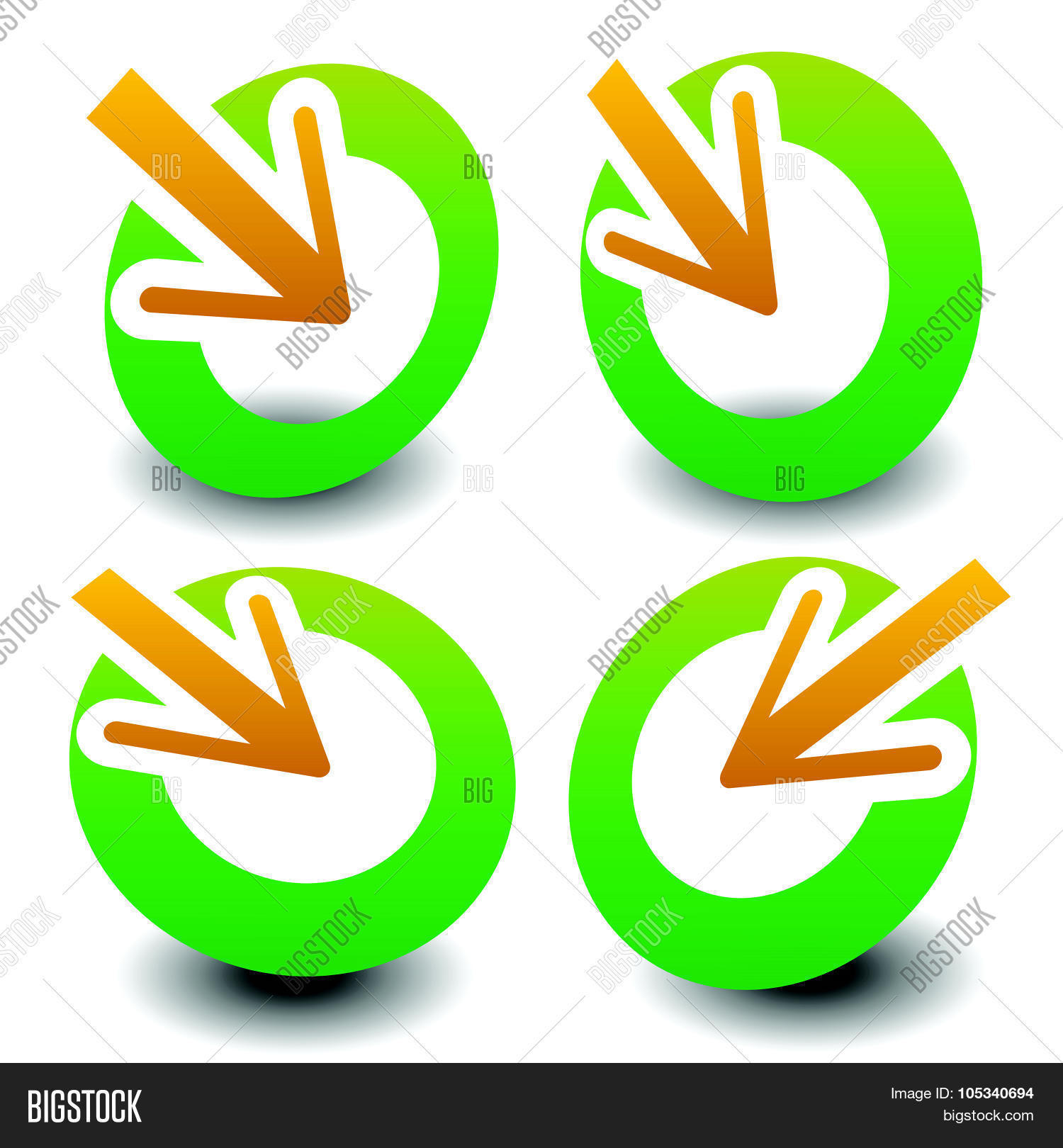 Arrow Pointing Into Vector & Photo (Free Trial) | Bigstock