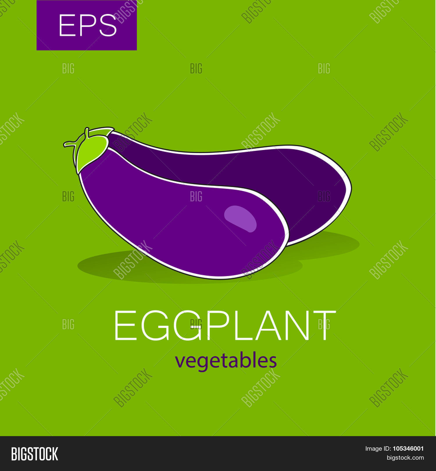 Eggplant. Vector Sign Vector & Photo (Free Trial) | Bigstock