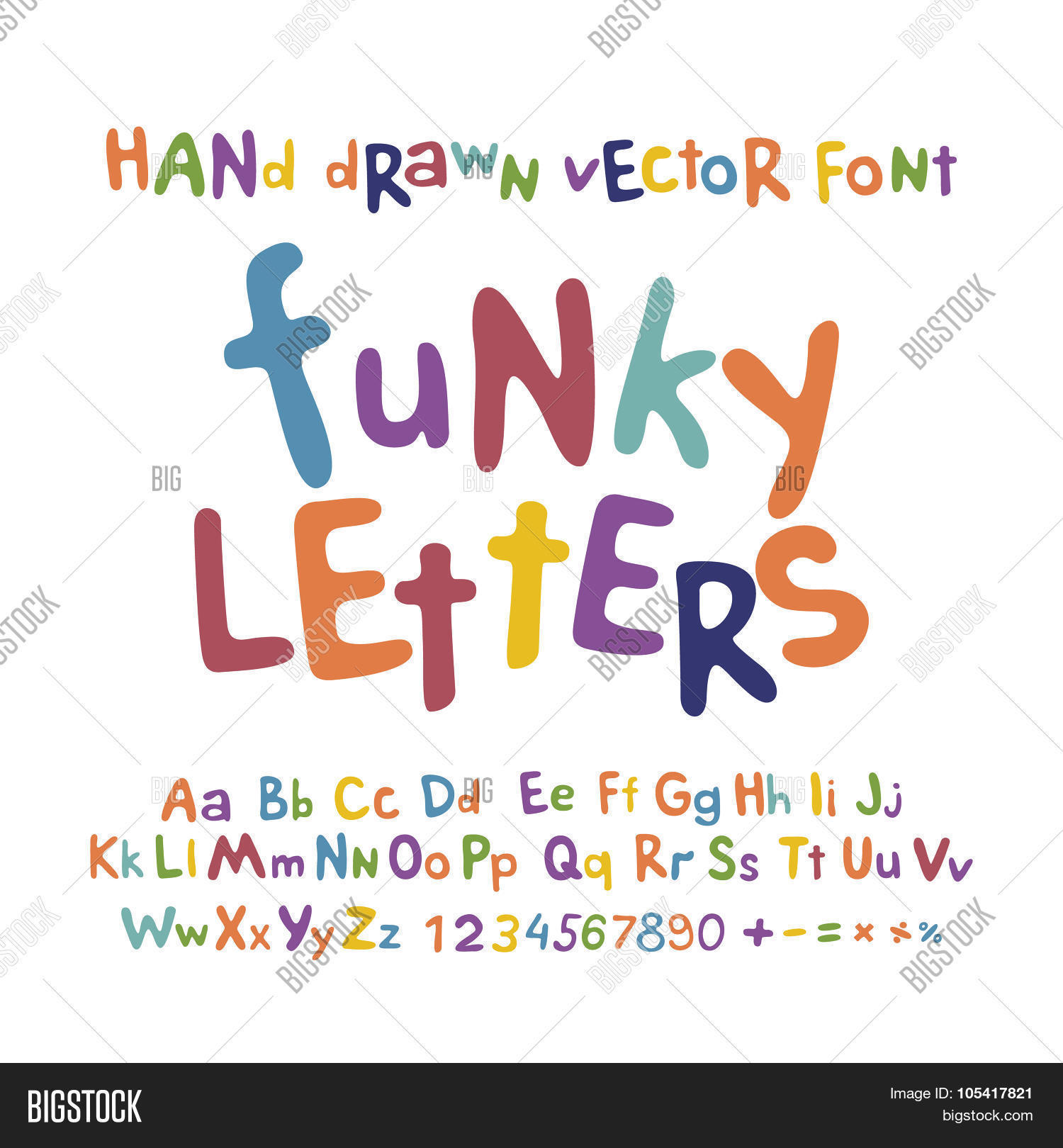 Abc Alphabet Funky Vector & Photo (Free Trial) | Bigstock