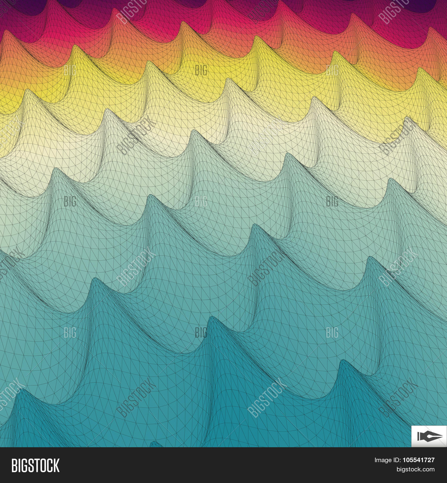 Wavy Grid Background Vector & Photo (Free Trial) | Bigstock