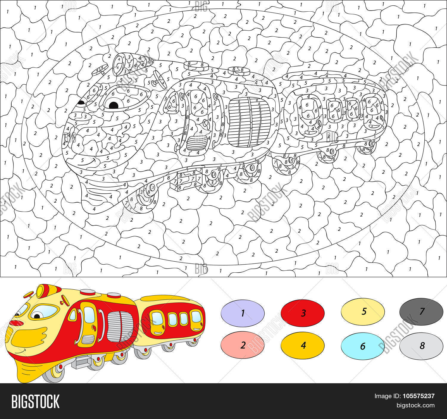 Color By Number Vector & Photo (Free Trial) | Bigstock