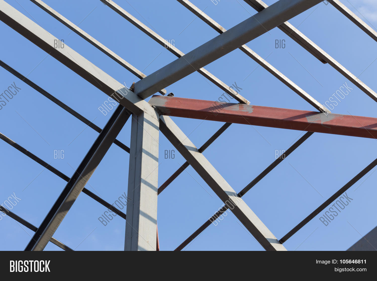 Steel Beams Roof Truss Image & Photo (Free Trial) | Bigstock