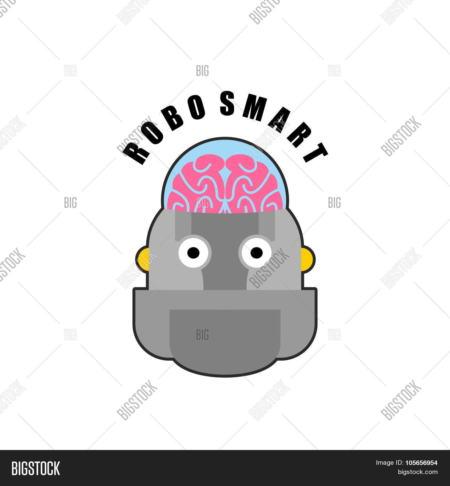 Smart Robot. Emblem Vector & Photo (Free Trial) | Bigstock