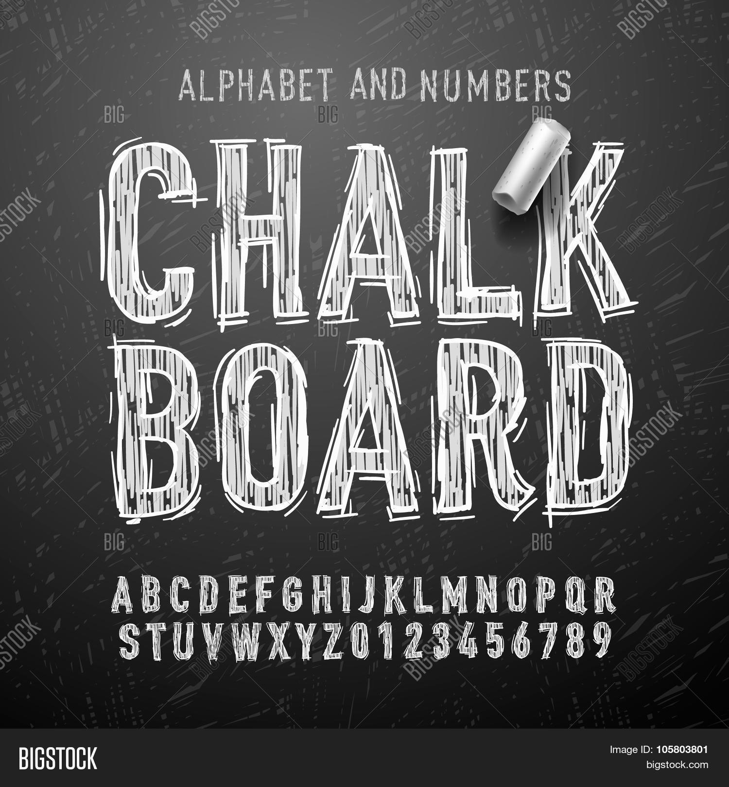 Chalk Alphabet Vector & Photo (Free Trial) | Bigstock