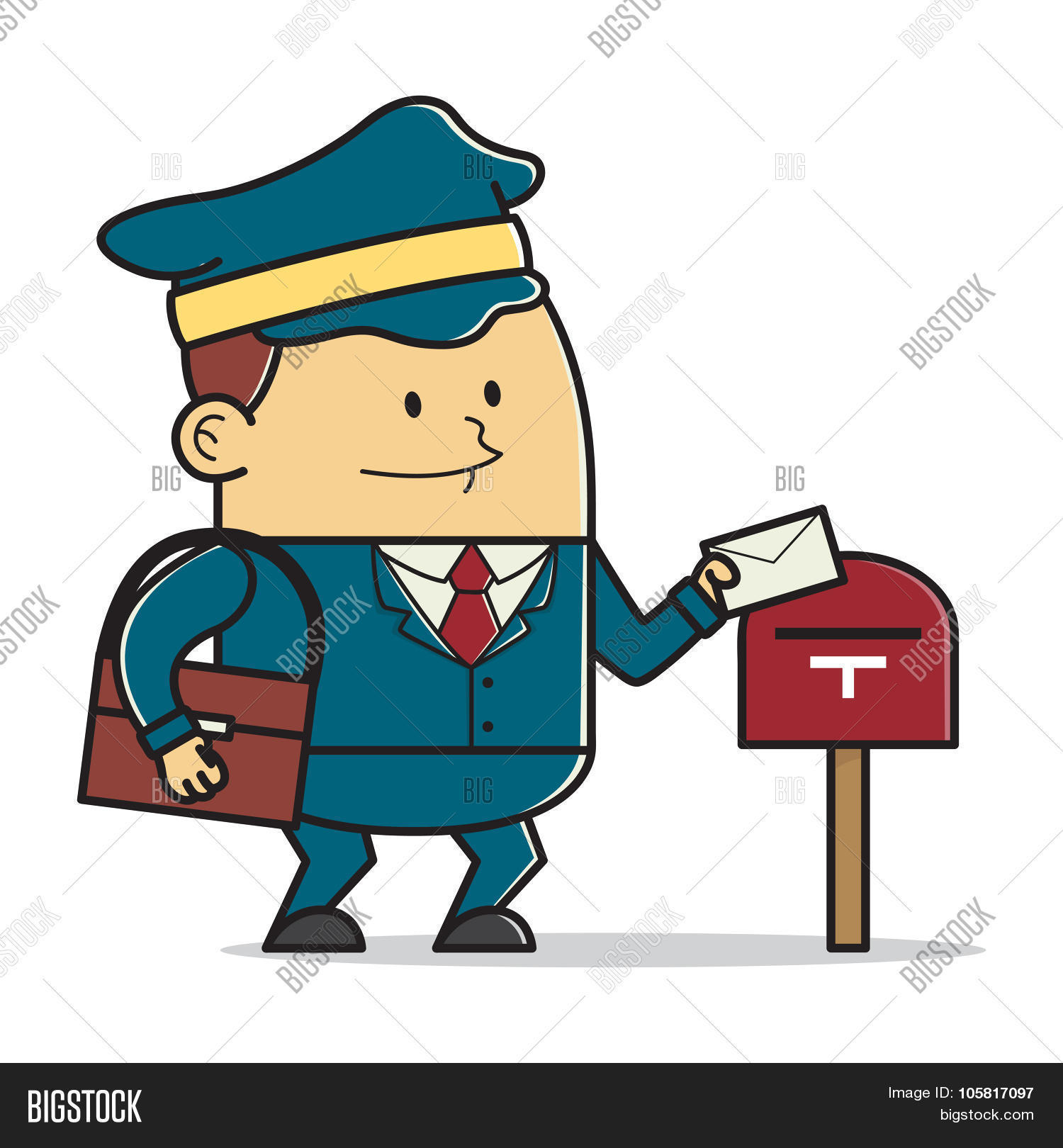 Postman Letter Vector & Photo (Free Trial) | Bigstock