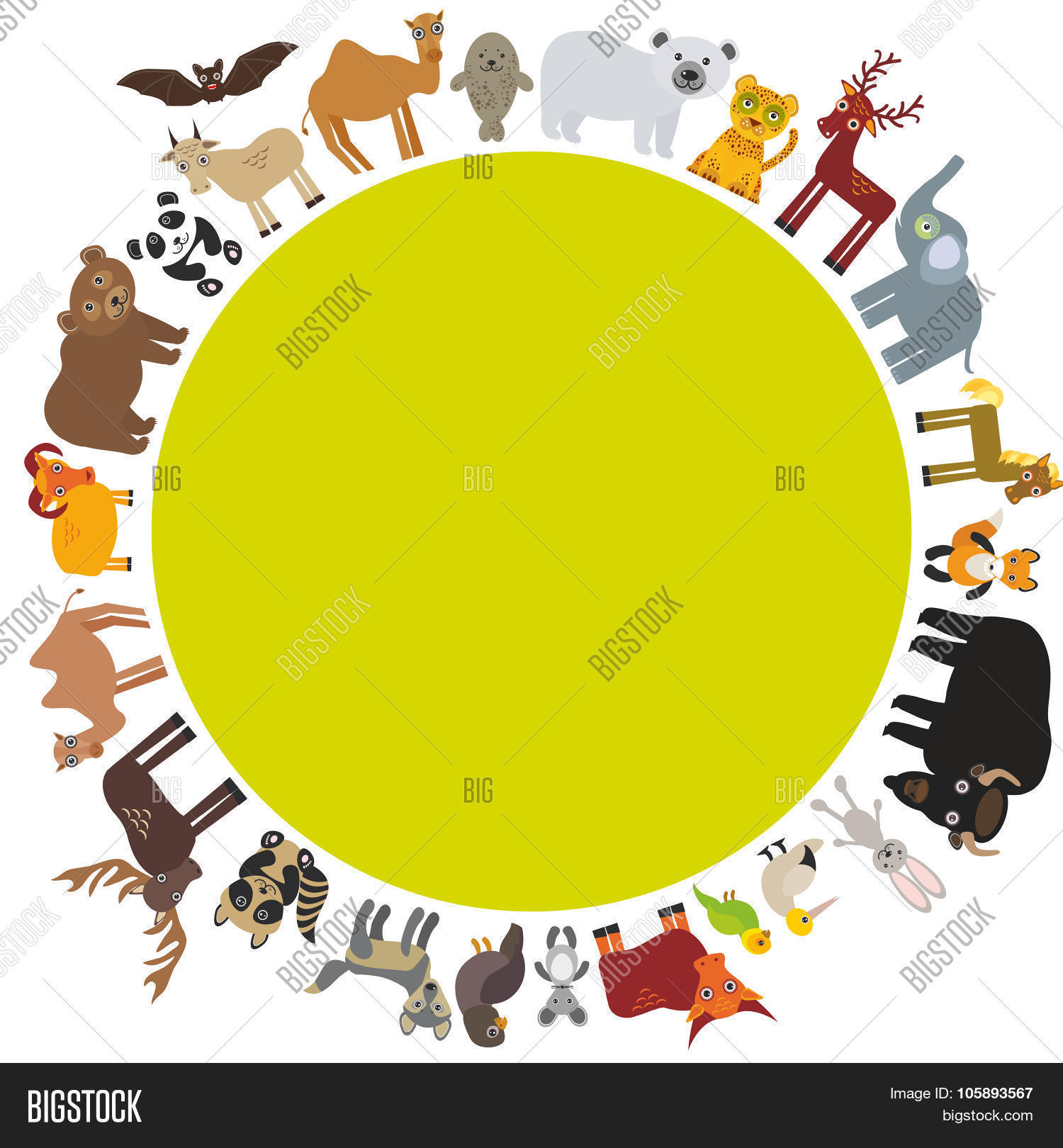 Round Frame. Animal Vector & Photo (Free Trial) | Bigstock