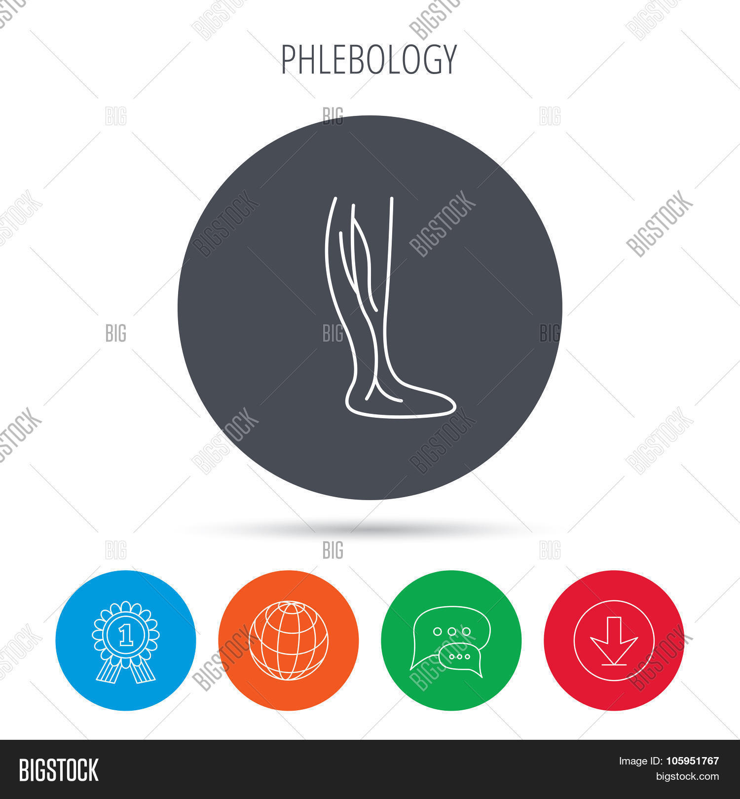 Phlebology Icon. Leg Vector & Photo (Free Trial) | Bigstock