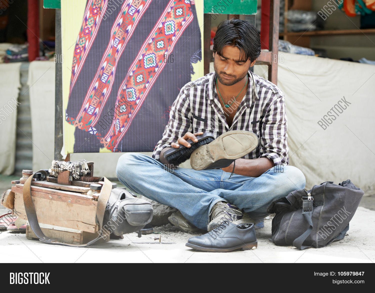 Young Shoeblack Man Image & Photo (Free Trial) | Bigstock