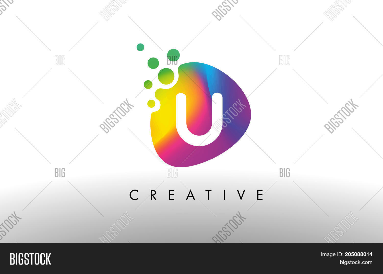 U Colorful Logo Vector & Photo (Free Trial) | Bigstock