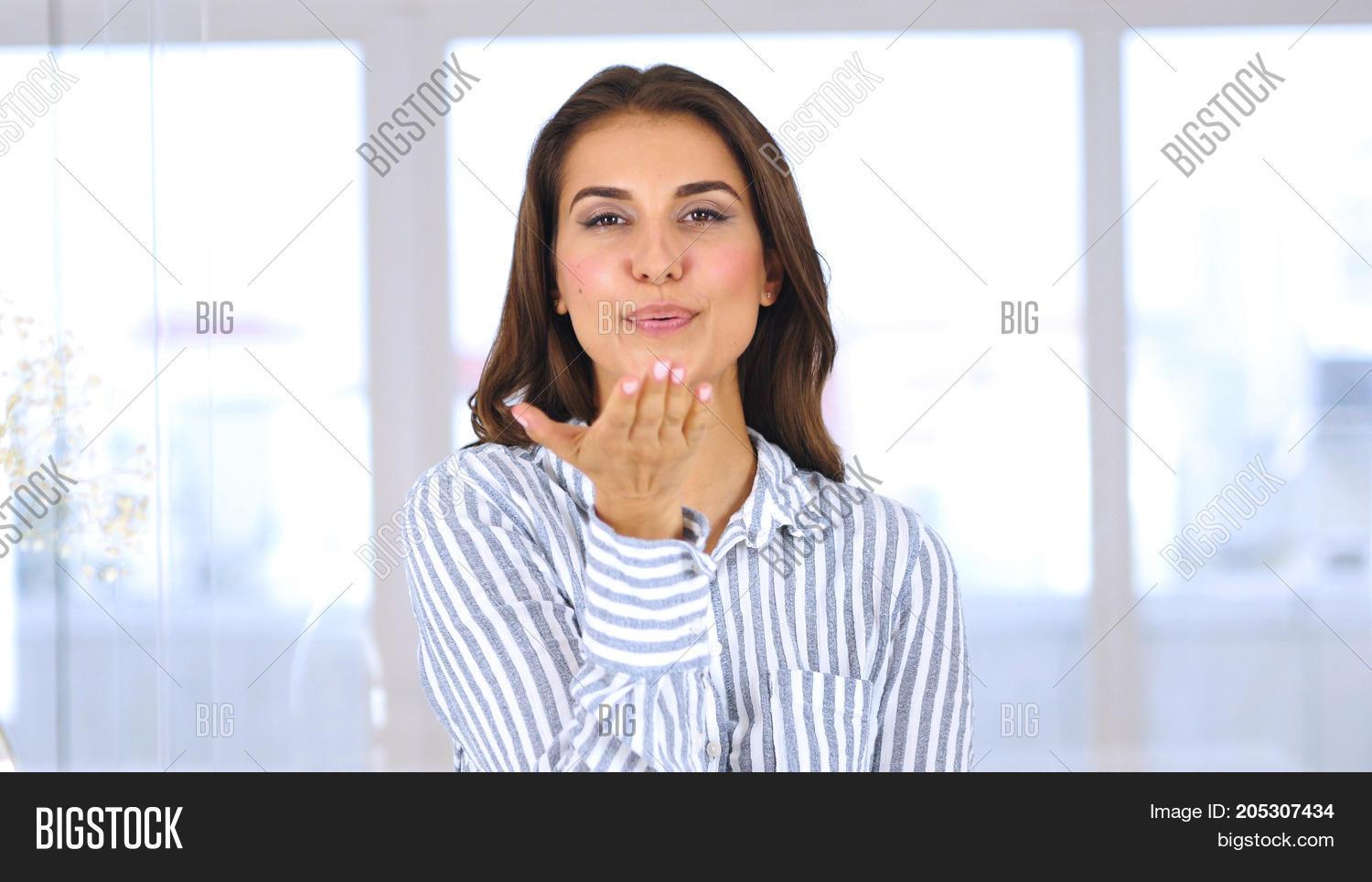 Flying Kiss Gesture By Image & Photo (Free Trial) | Bigstock