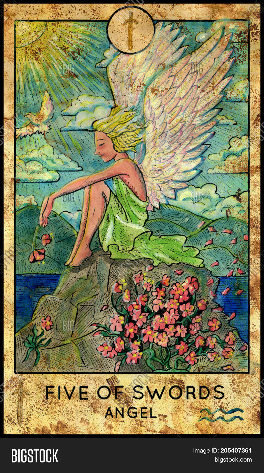 Angel. Five Swords. Image & Photo (Free Trial) | Bigstock