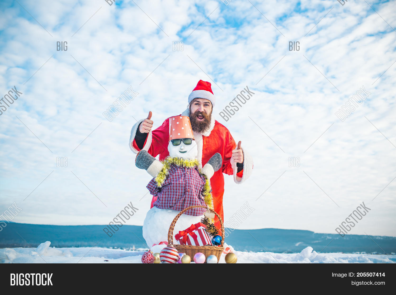 Man Santa Hat Showing Image & Photo (Free Trial) | Bigstock