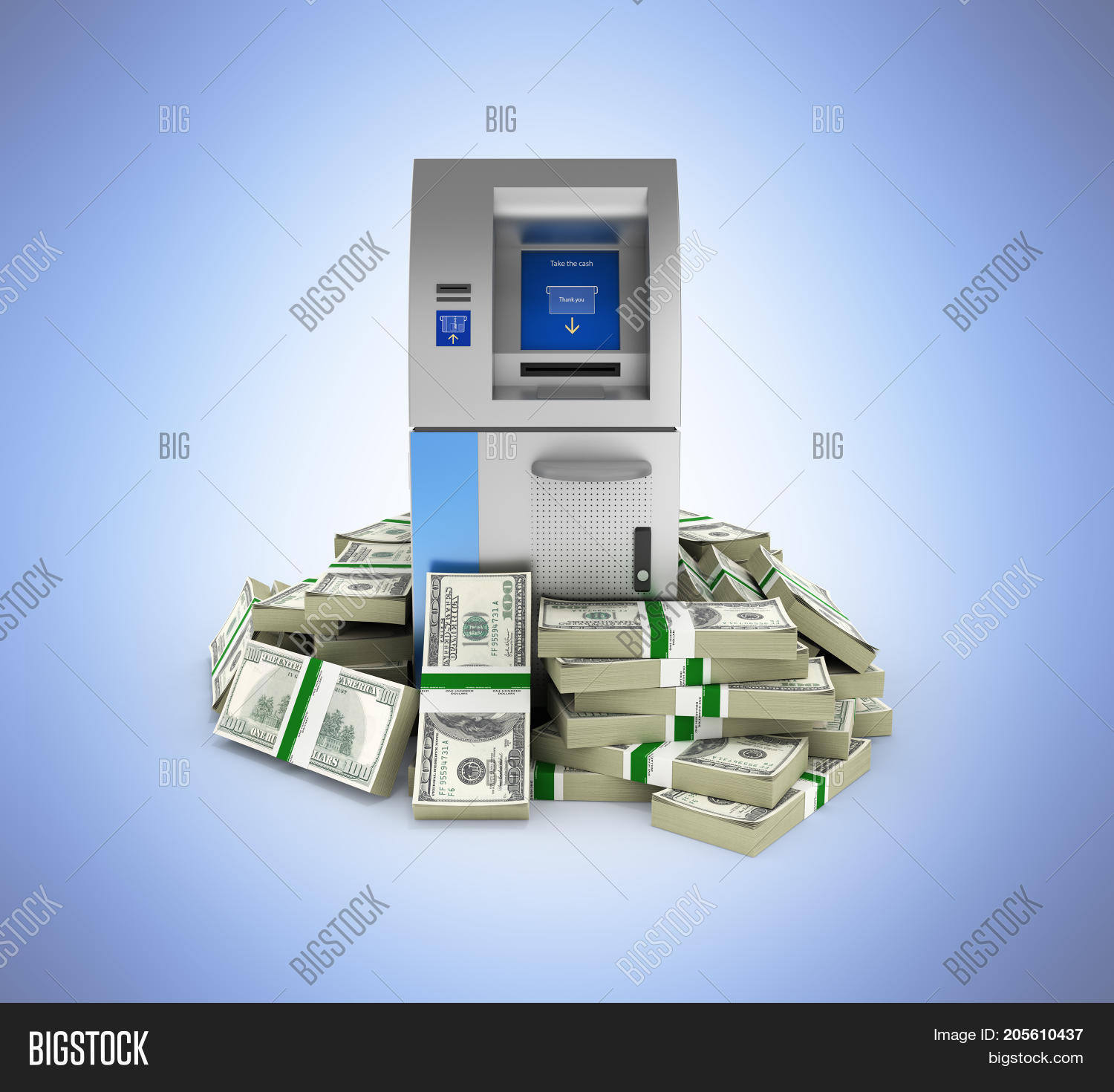 Atm Surrounded By 100 Image & Photo (Free Trial) | Bigstock