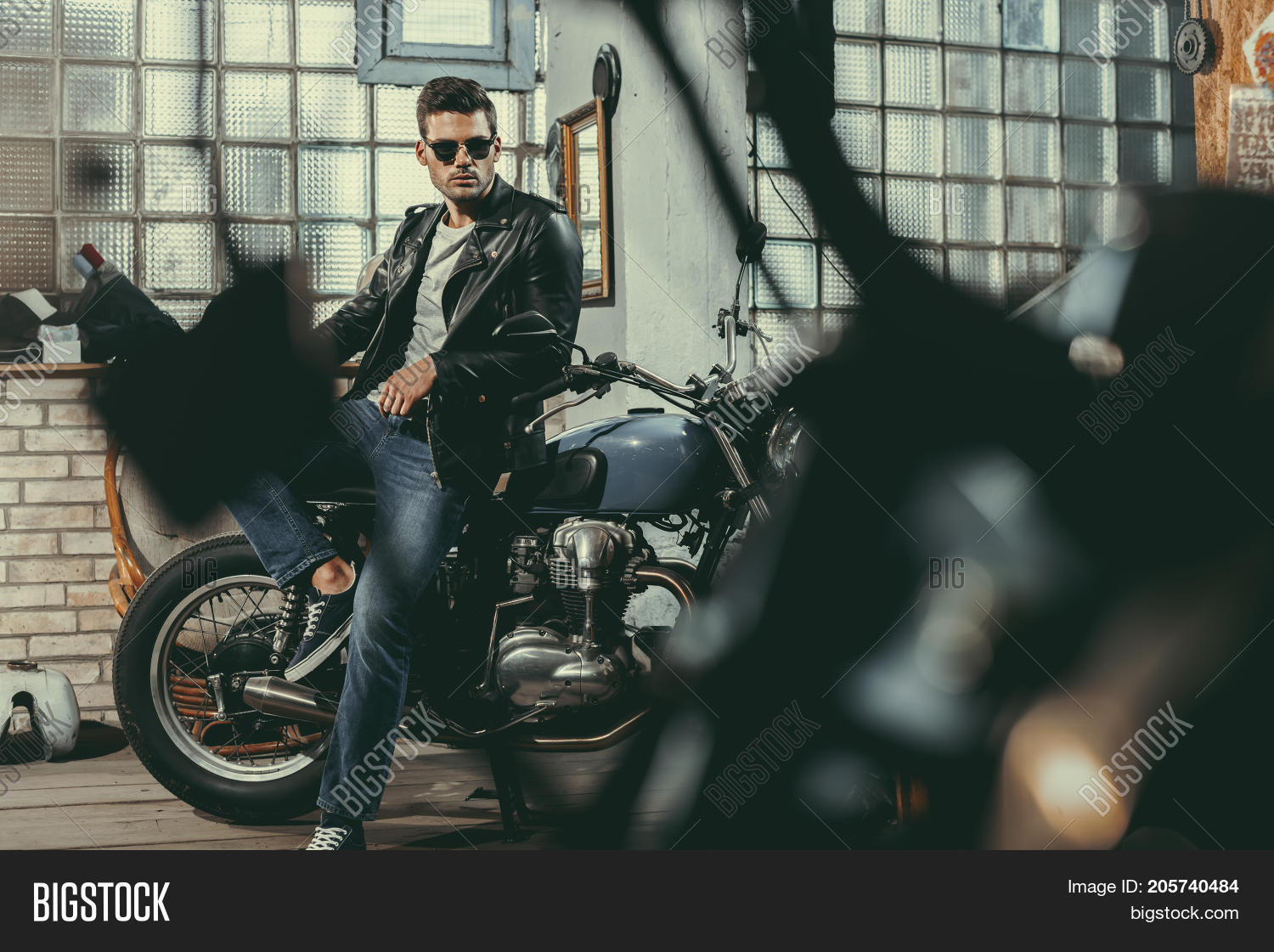 Handsome Biker Image & Photo (Free Trial) | Bigstock