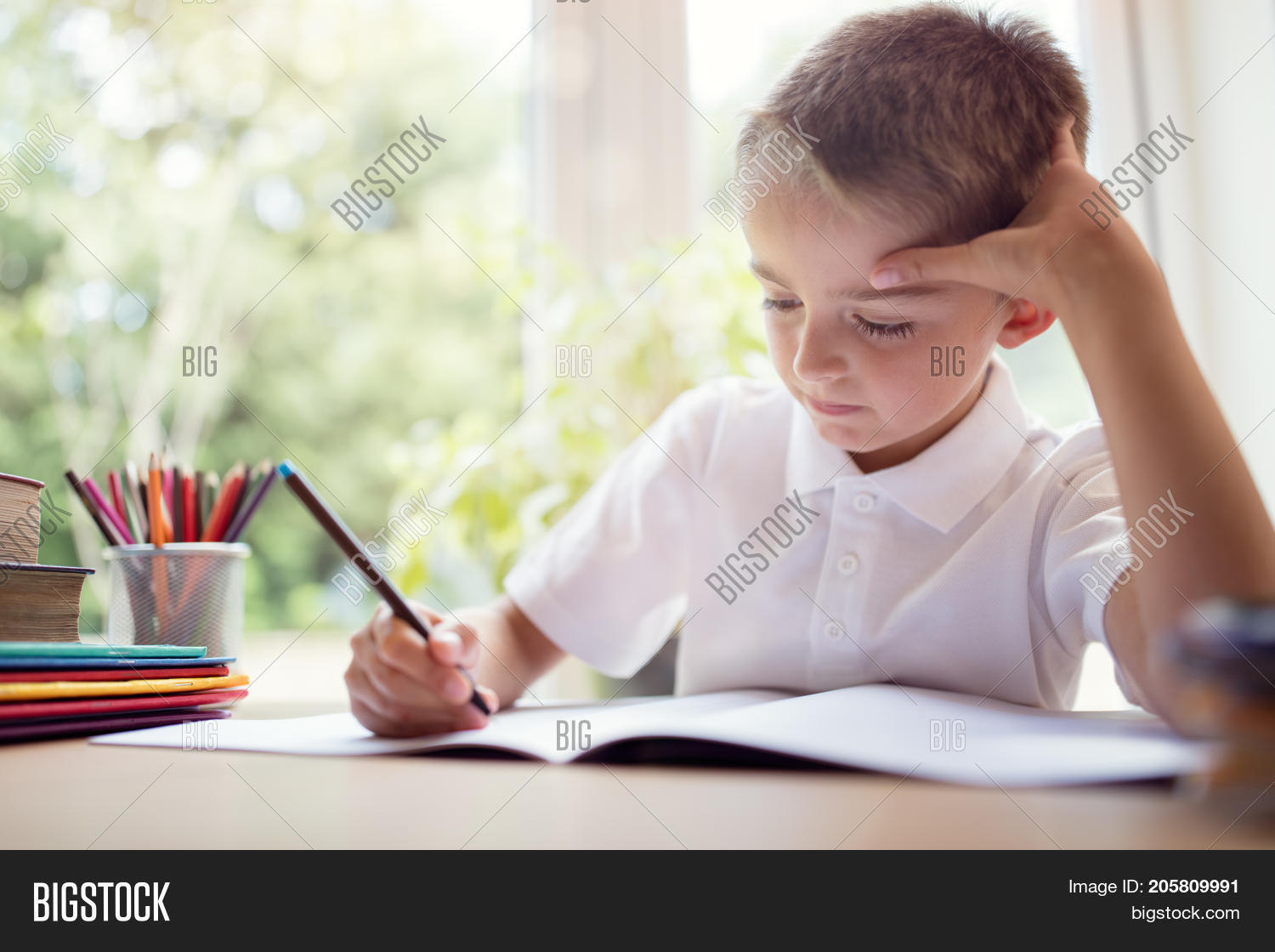 Boy Writing Notepad Image & Photo (Free Trial) | Bigstock
