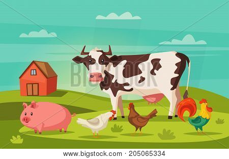 Farm Animals House. Vector & Photo (Free Trial) | Bigstock