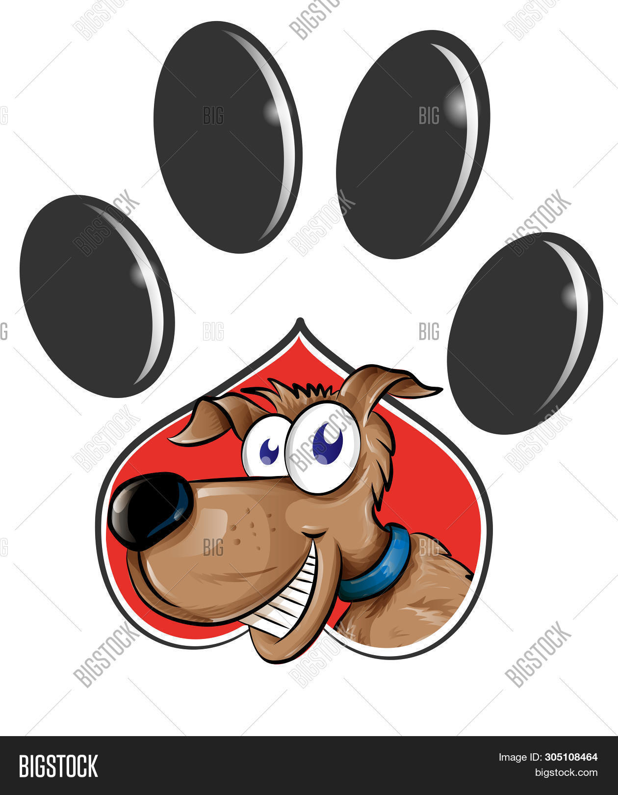 Paw Print Dog Cartoon Image & Photo (Free Trial) | Bigstock
