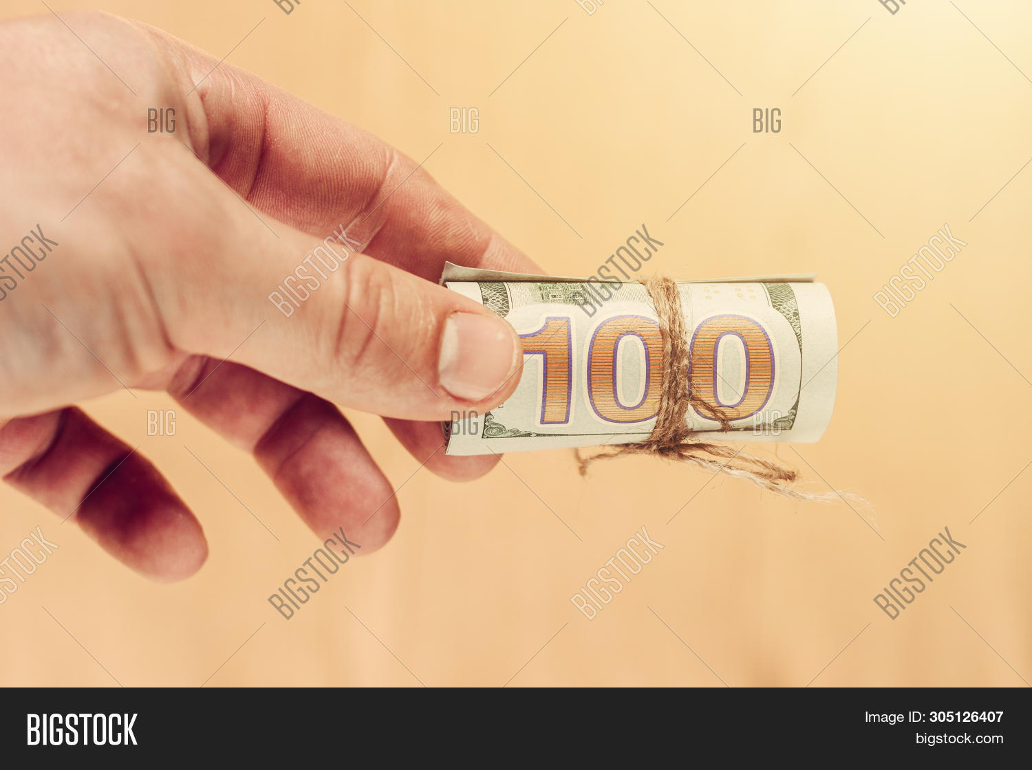 Mans Hand Holding 100 Image & Photo (Free Trial) | Bigstock