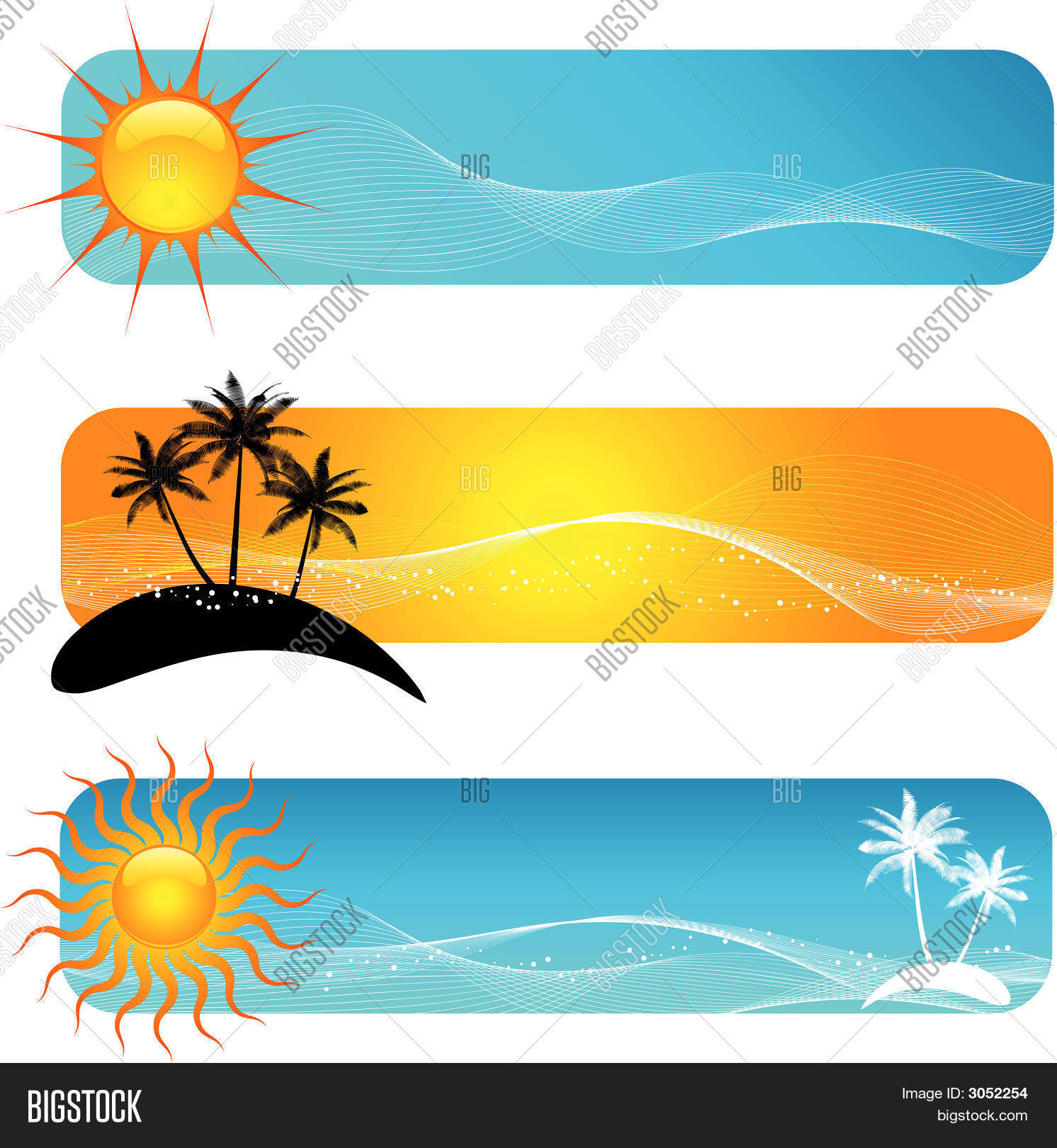 Tropical Banners Vector & Photo (Free Trial) | Bigstock