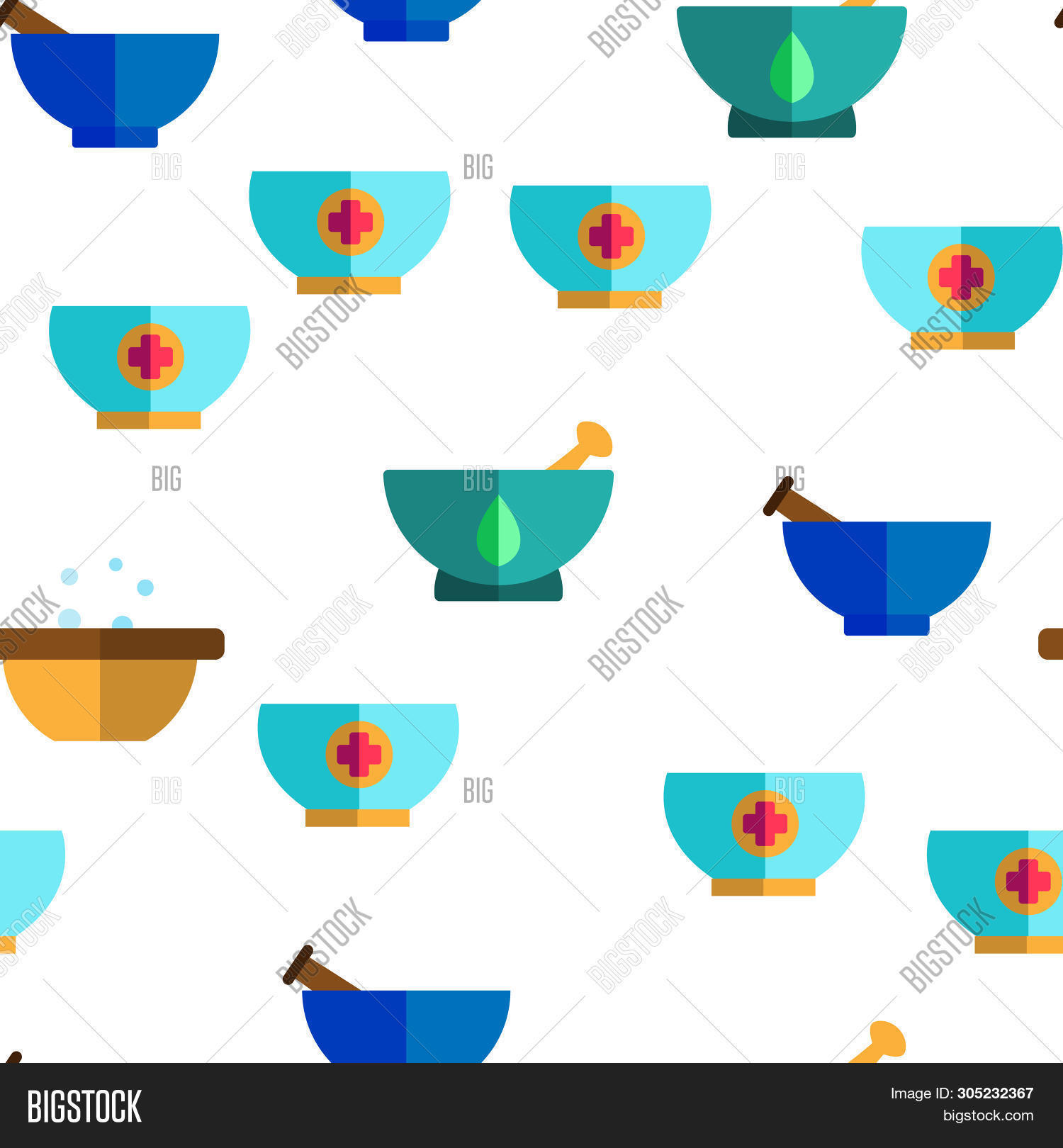 Pestles Mortars Color Image & Photo (Free Trial) | Bigstock