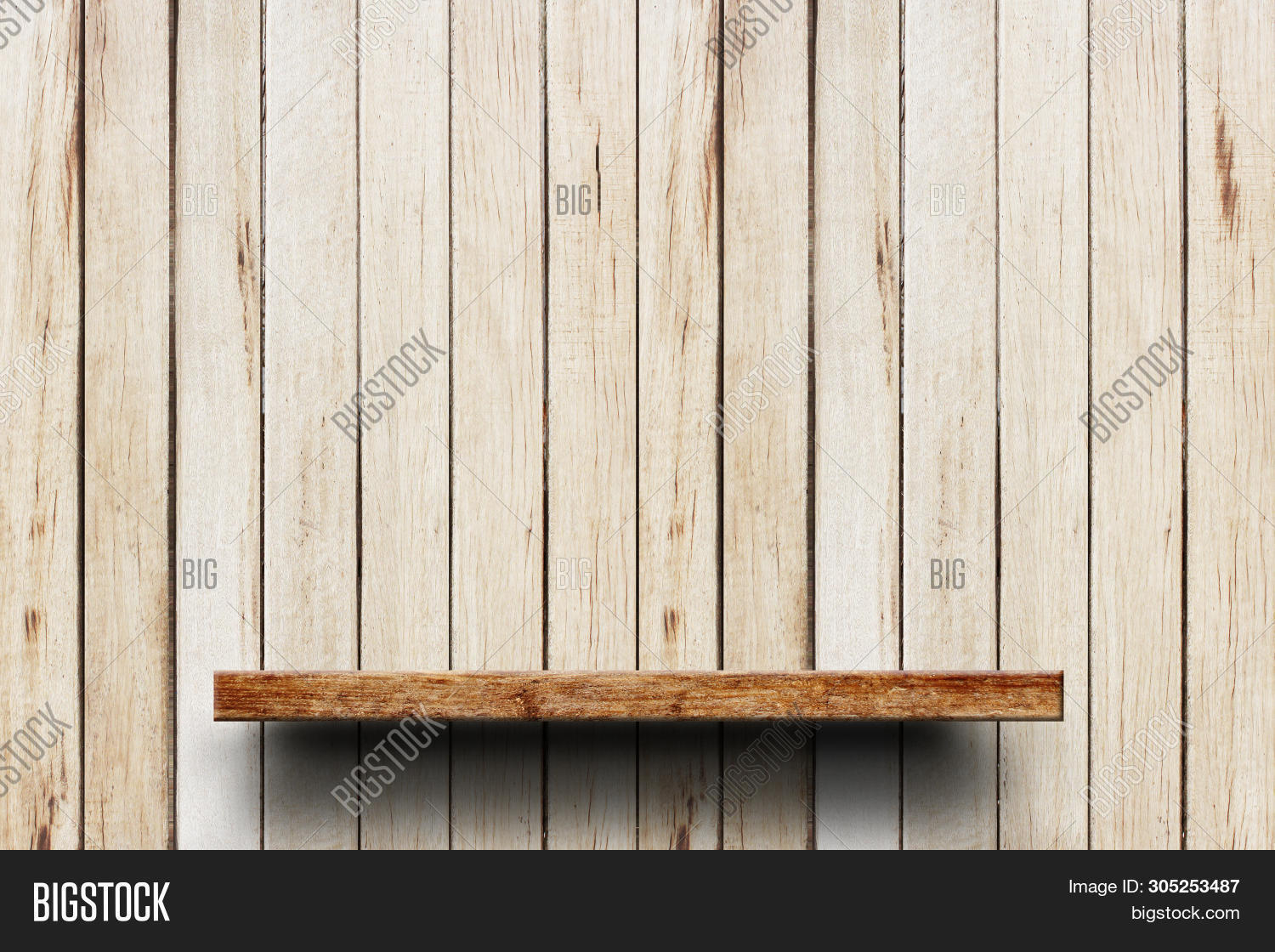 Wood Shelves Empty On Image & Photo (Free Trial) | Bigstock