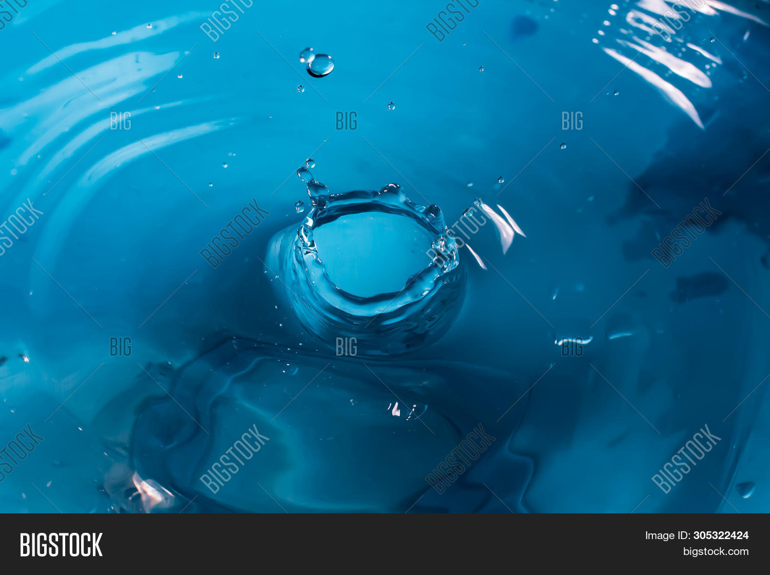 Drop Water. Blue Water Image & Photo (Free Trial) | Bigstock