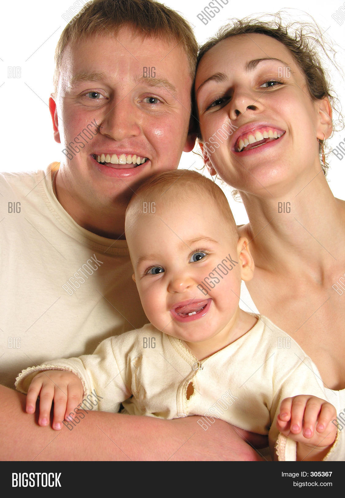 Smiling Family Three Image & Photo (Free Trial) | Bigstock