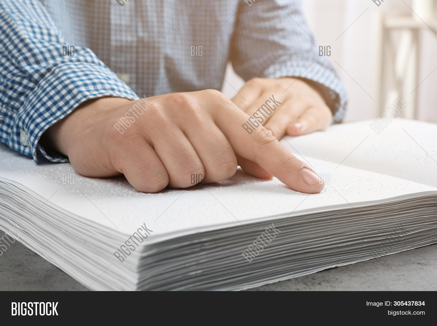 Blind Person Writing