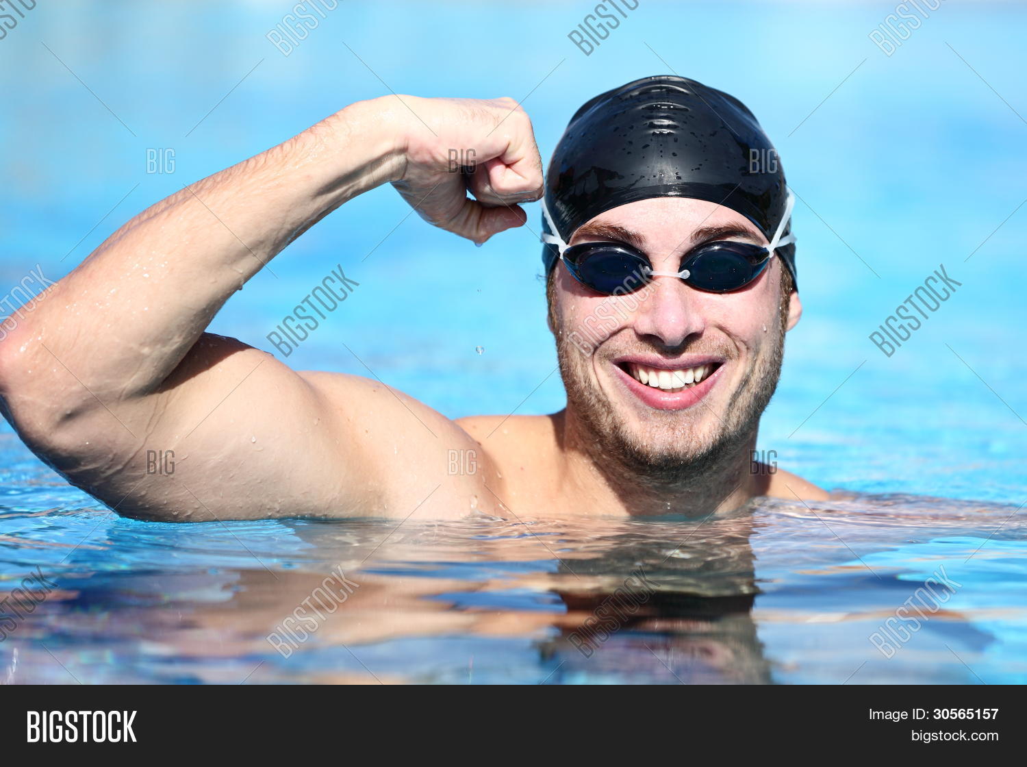 Sport Swimmer Winning Image & Photo (Free Trial) | Bigstock