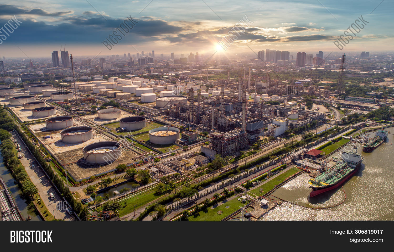Aerial View Oil Gas Image & Photo (Free Trial) | Bigstock