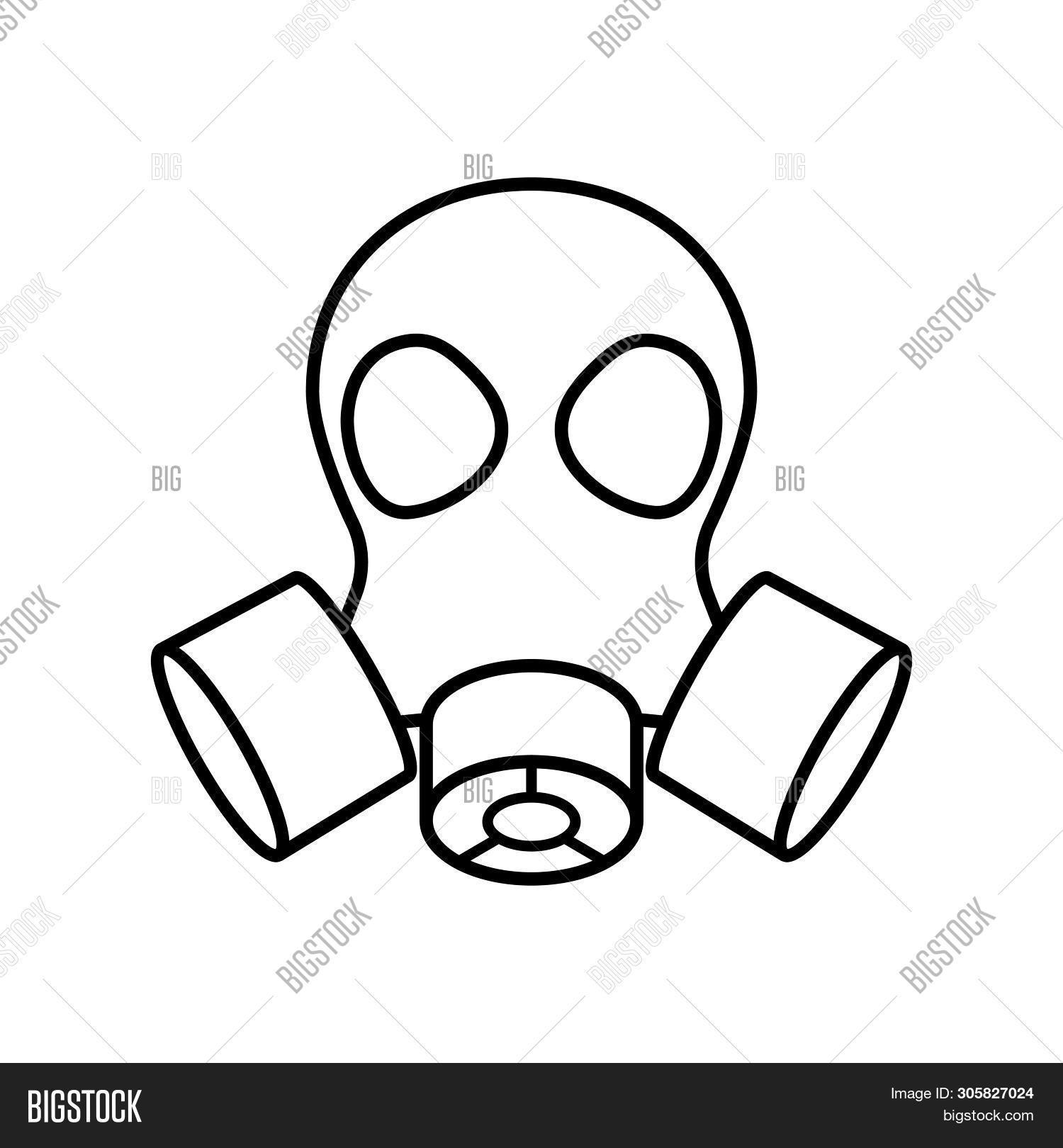 Gas Mask Outline Icon Image & Photo (Free Trial) | Bigstock