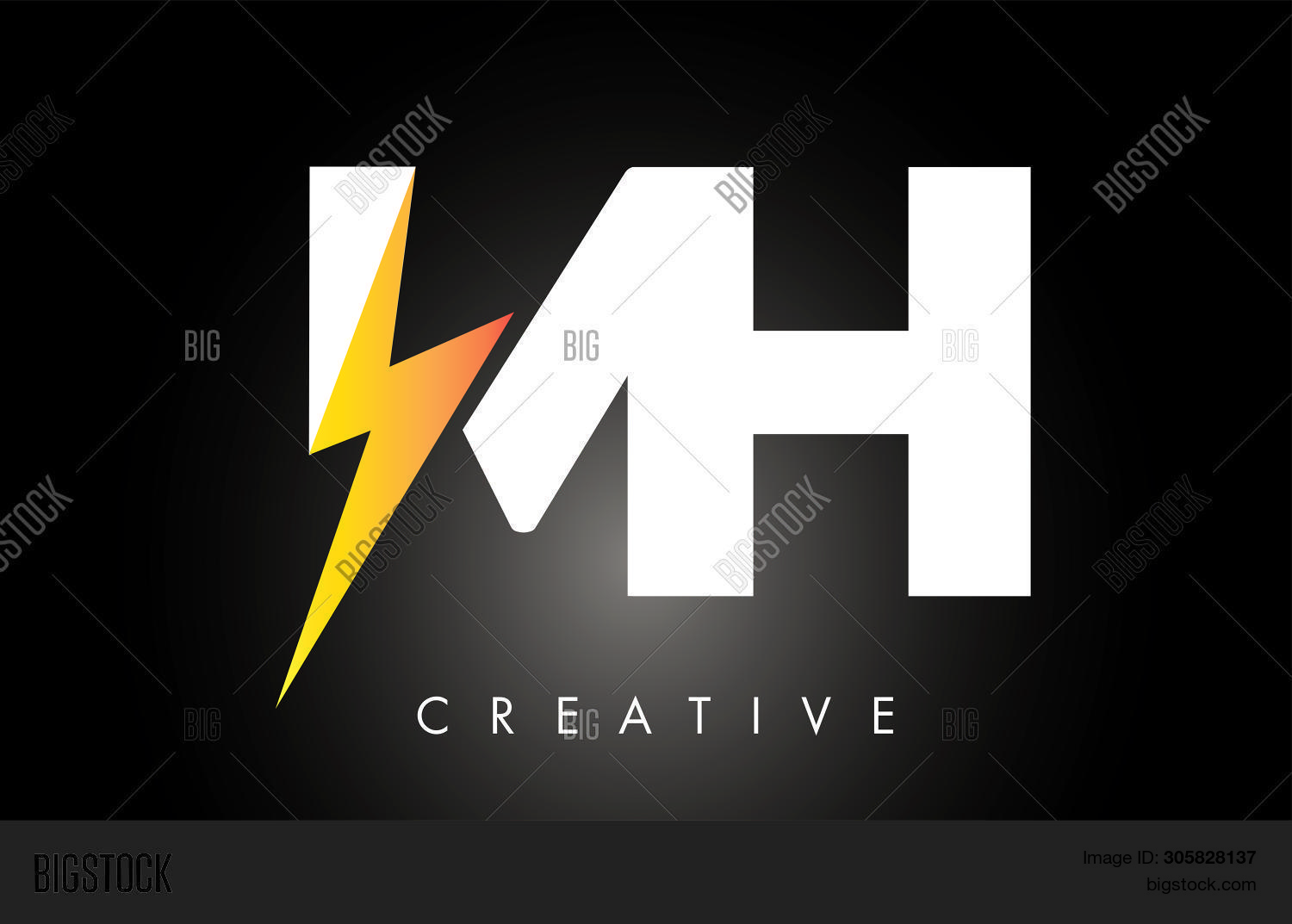 Mh Letter Logo Design Vector & Photo (Free Trial) | Bigstock