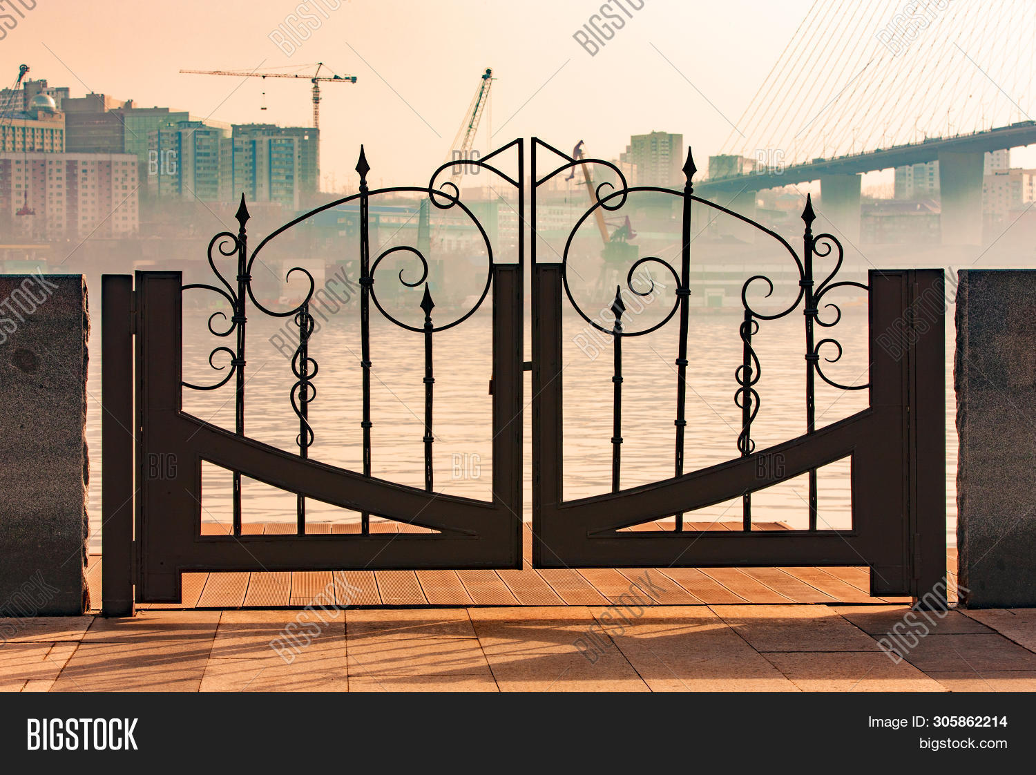 Metal Gate On Image & Photo (Free Trial) | Bigstock