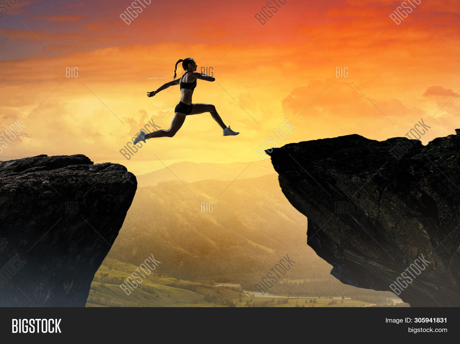 Imagen y foto Jumping Over (prueba gratis) | Bigstock