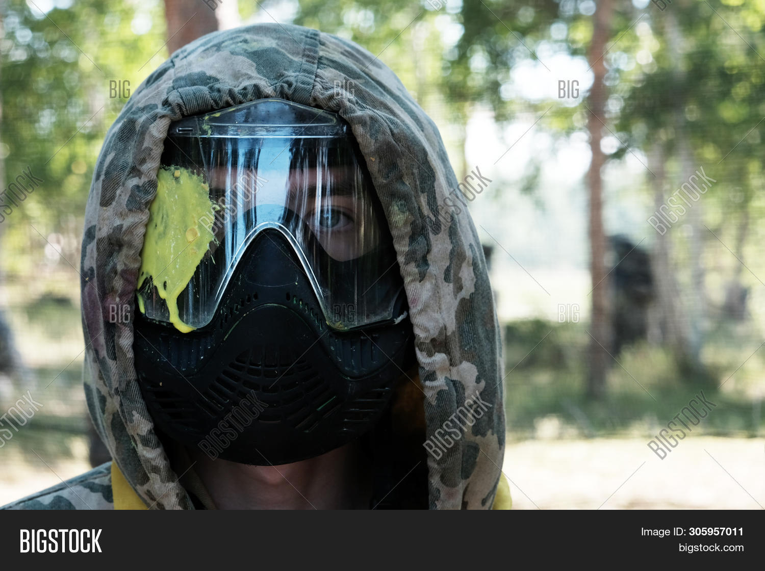 Paintball Splat On Mask